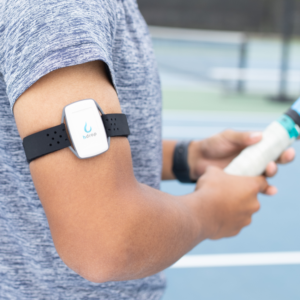 The science: hydration test → hDrop Hydration Wearable Sensor